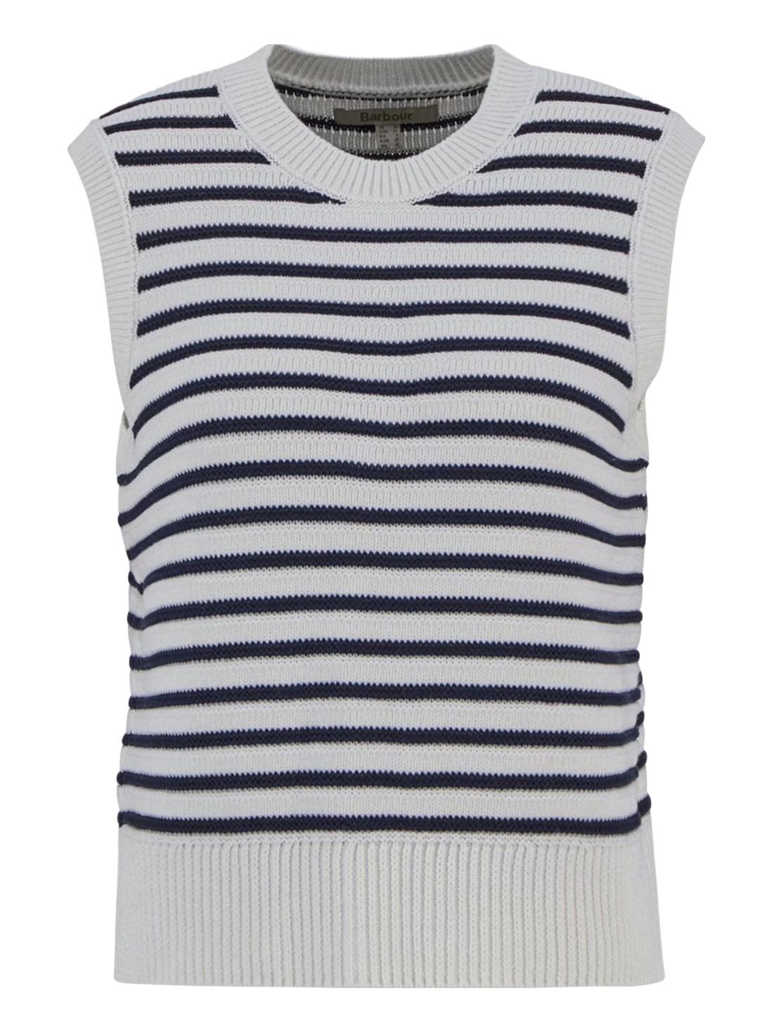 BARBOUR Barbour Striped Sleeveless Crew Neck Sweater